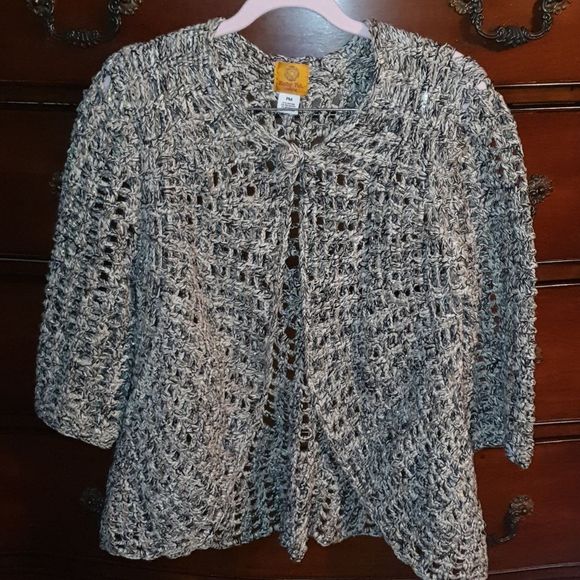 Ruby Rd. | Sweaters | Ruby Rdcrochet Open Front Sweater Pm | Poshmark